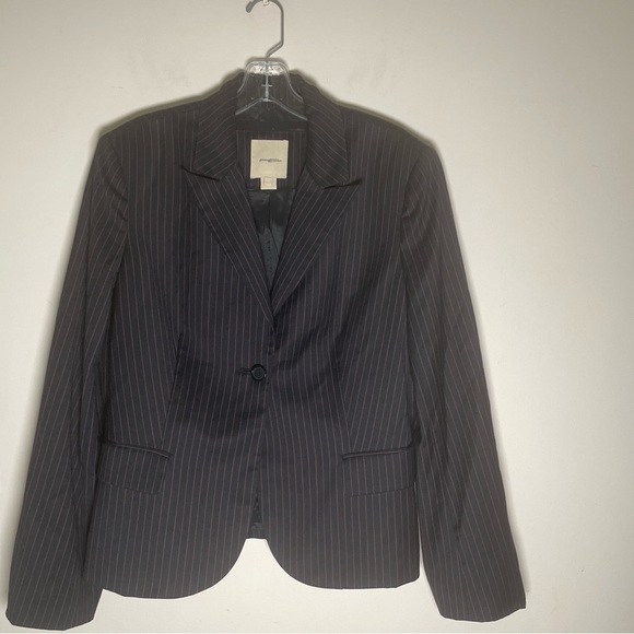 Magaschoni | Jackets & Coats | Magaschoni Womens Wool Pin Stripe Blazer ...